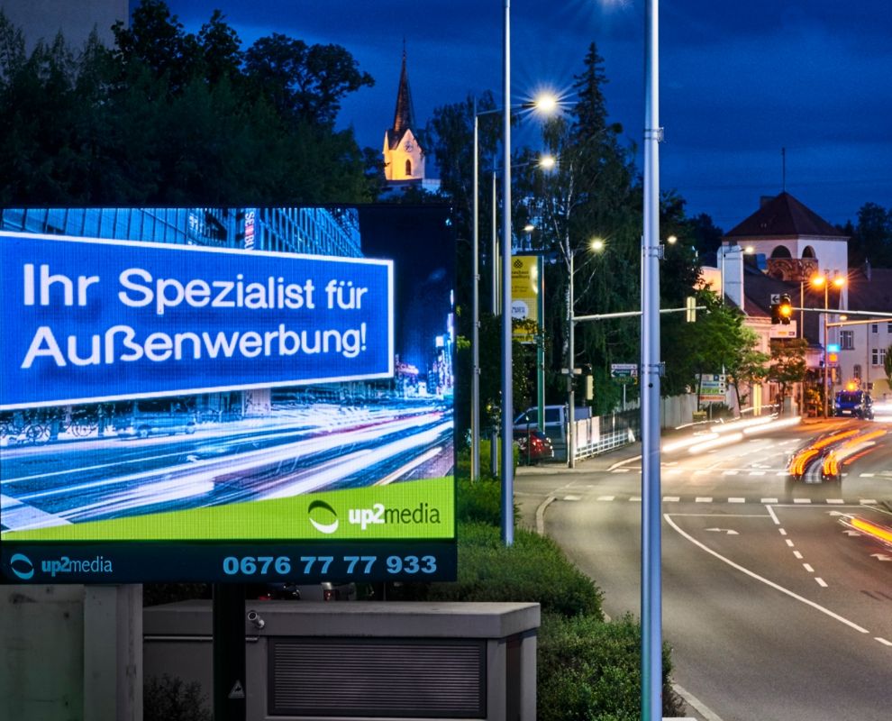 up2media - Plakatwerbung - sichtbare Werbung - LED-Werbung